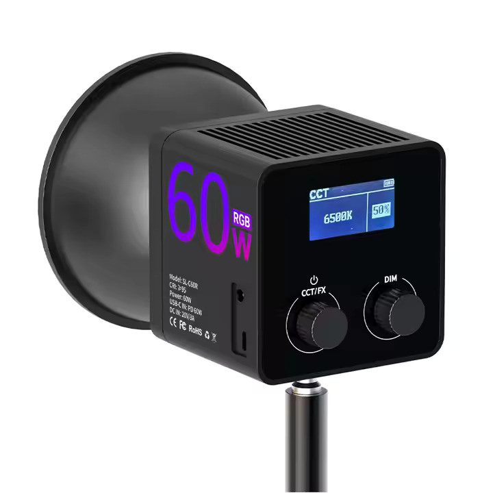 Mamen SL-C60R LED Video BI Color +RGB Light With Built In Battery Power ...